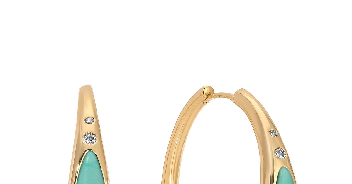 Turquoise Solstice Hoops & Boston Proper