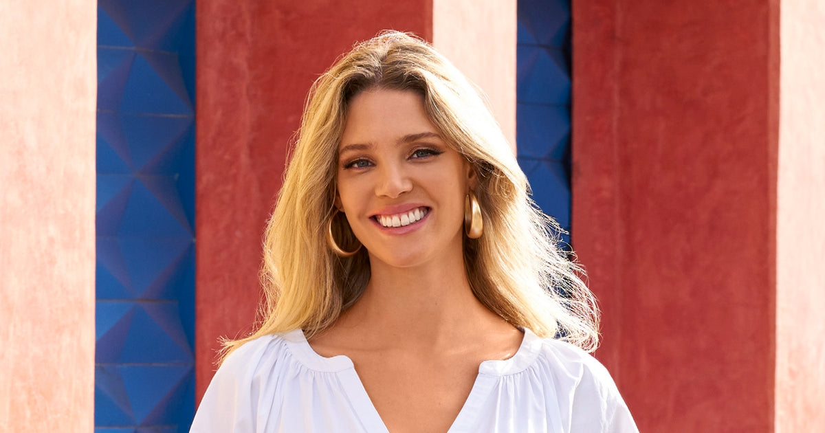 Brooke Notch Neck Poplin Shirt - Pure White & Boston Proper