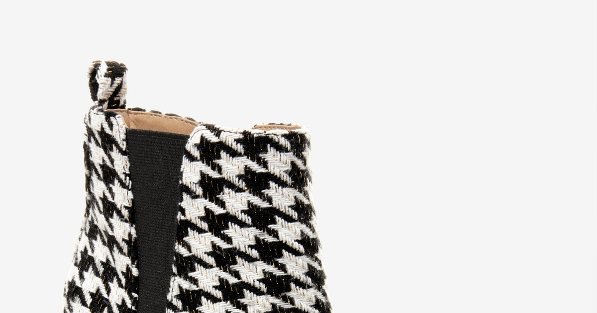 Houndstooth Bootie - Black White & Boston Proper