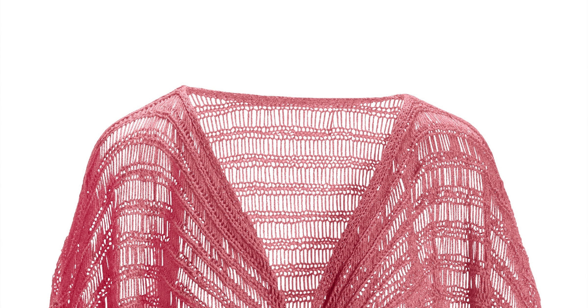 Metallic Twist Sweater Poncho Sachet Pink And Boston Proper