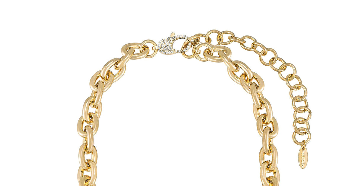 Interlocking Golden Chain Necklace & Boston Proper