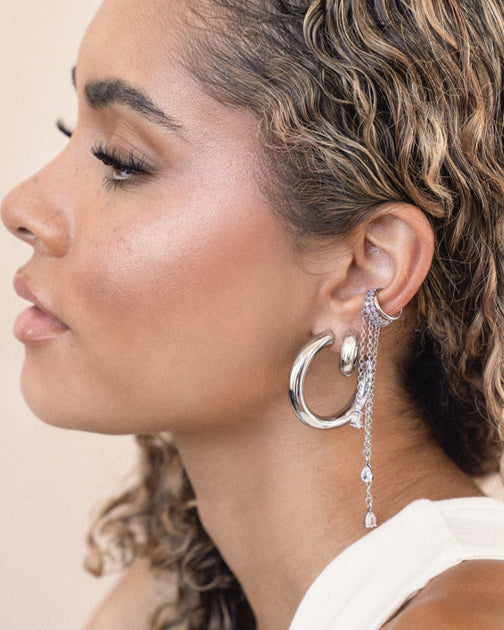 Crystal Waterfall Ear Cuff & Boston Proper