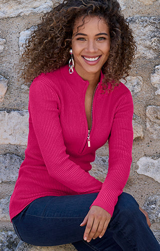 Ribbed Turtleneck Sweater - Off White & Boston Proper