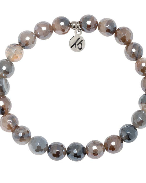 Defining Bracelet- Peace Bracelet with Storm Agate Gemstones & Boston ...